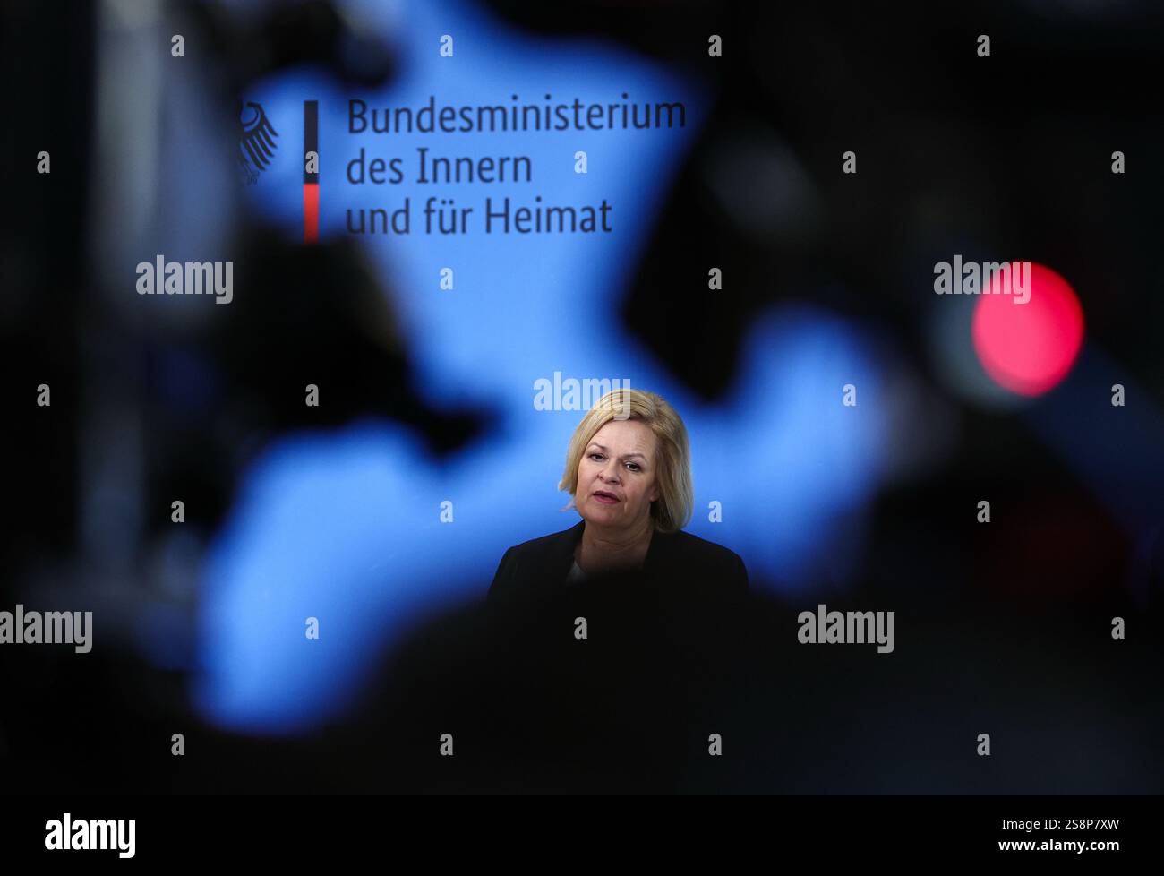 23 January 2025, Berlin: Nancy Faeser (SPD), Federal Minister of the ...