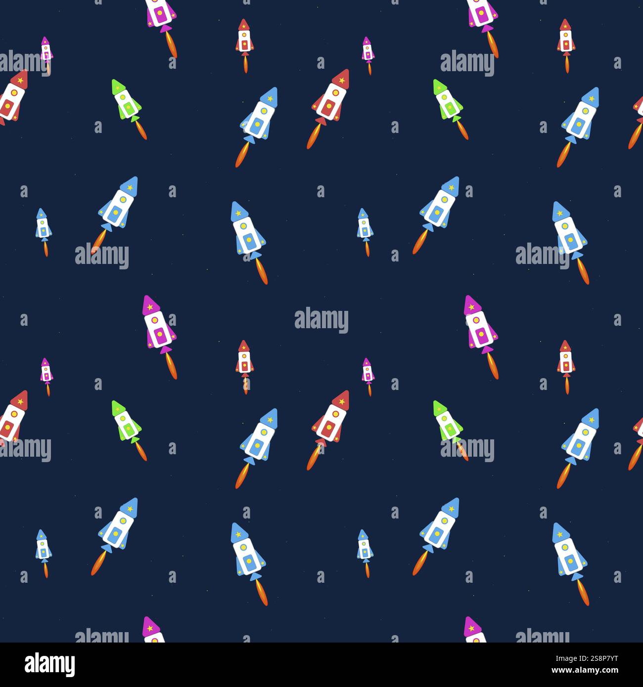 A typical seamless rockets texture background illustration Stock Photo ...