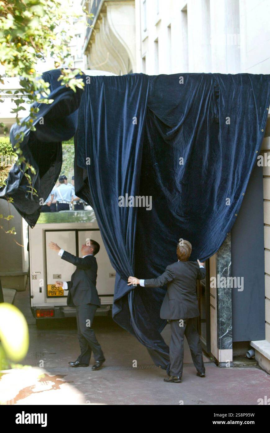 Black curtains are used at the Hartmann clinic to hide from view the ...