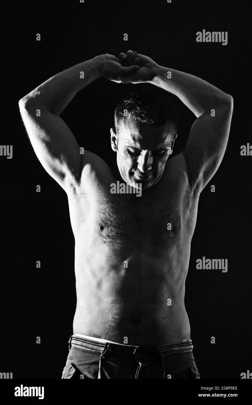 An image of a handsome muscle man Stock Photo - Alamy