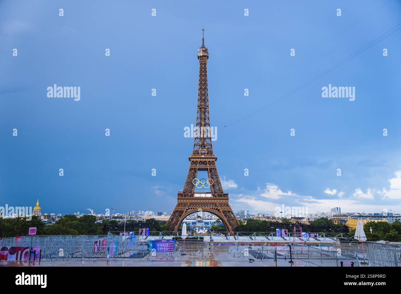 Image of the Eiffel Tower during the Paris Olympic Games with the ...