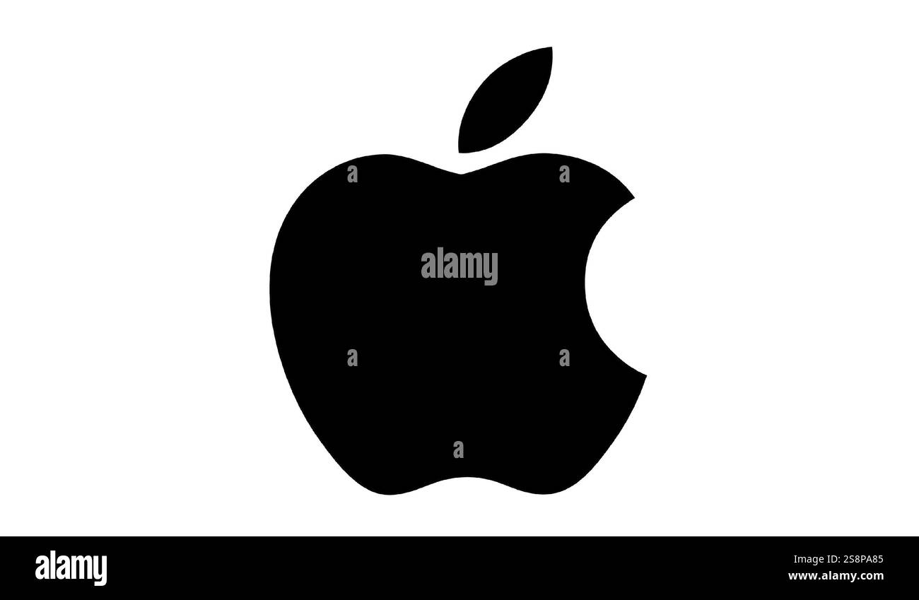 Famous brand logo Apple, Logo Stock Photo - Alamy
