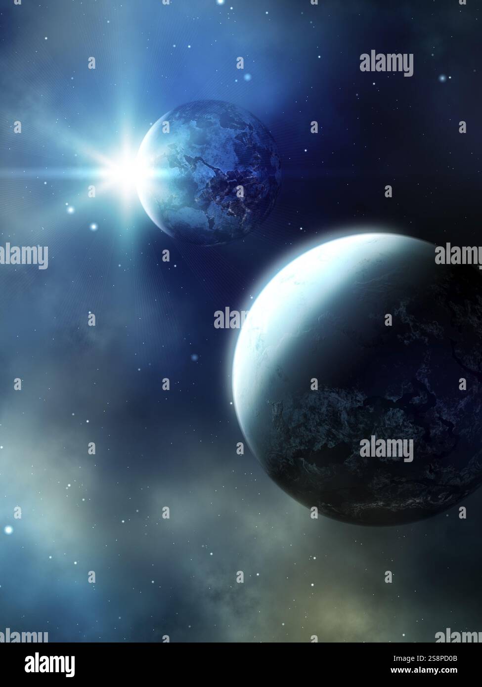 An image of a strange planet in space Stock Photo - Alamy
