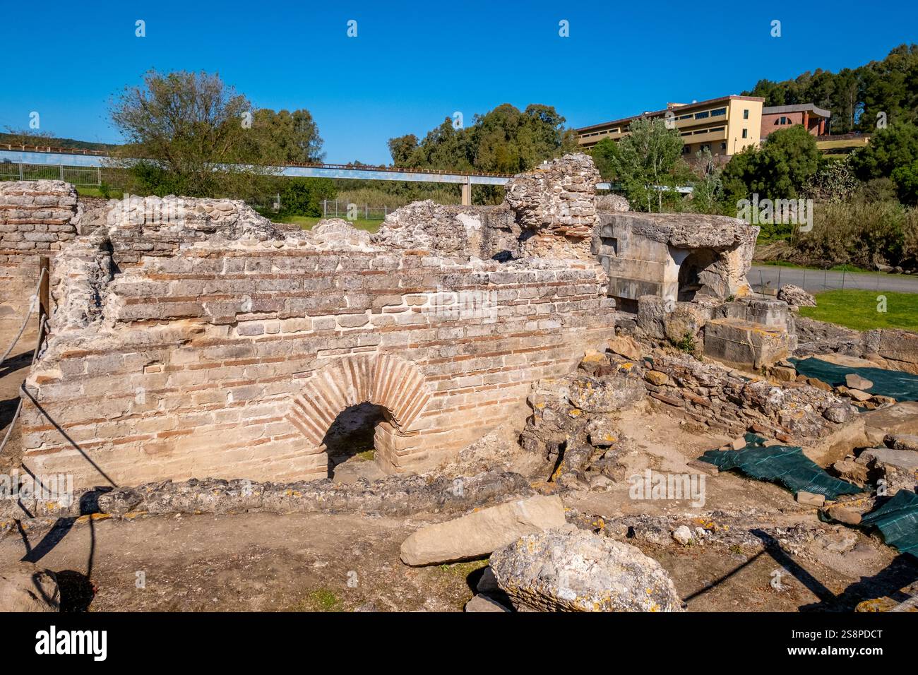 roman baths and thermal baths, Fordongianus, Europe, Province of ...