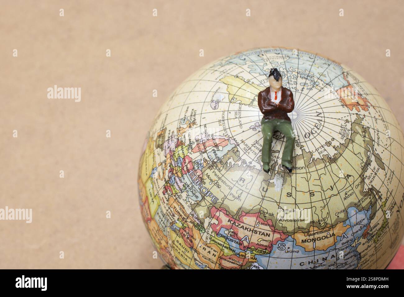 Model globe for environment and conservation. Global business or ...