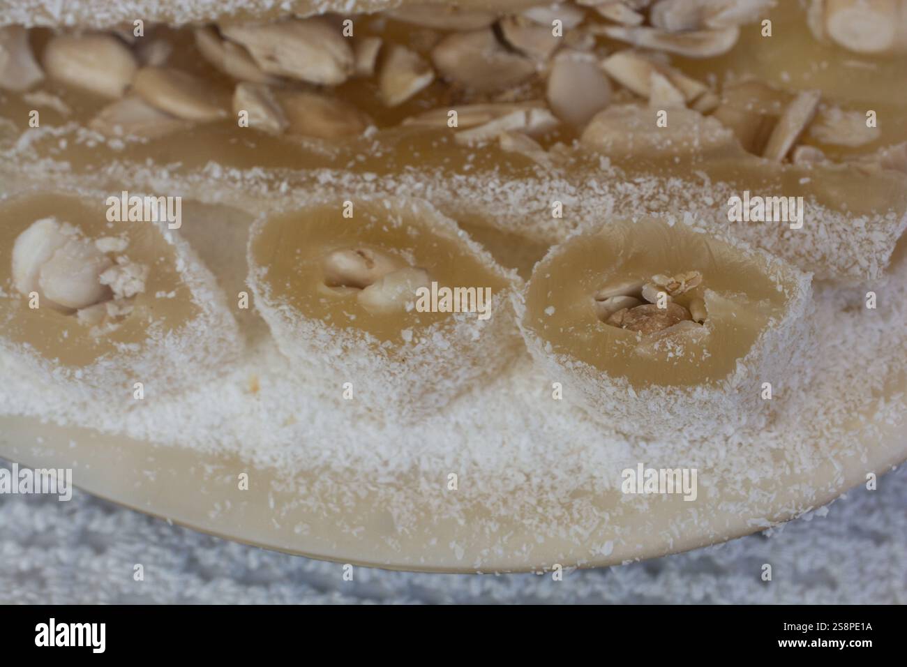 Traditional Turkish Delight, Sugar coated soft candy Stock Photo - Alamy