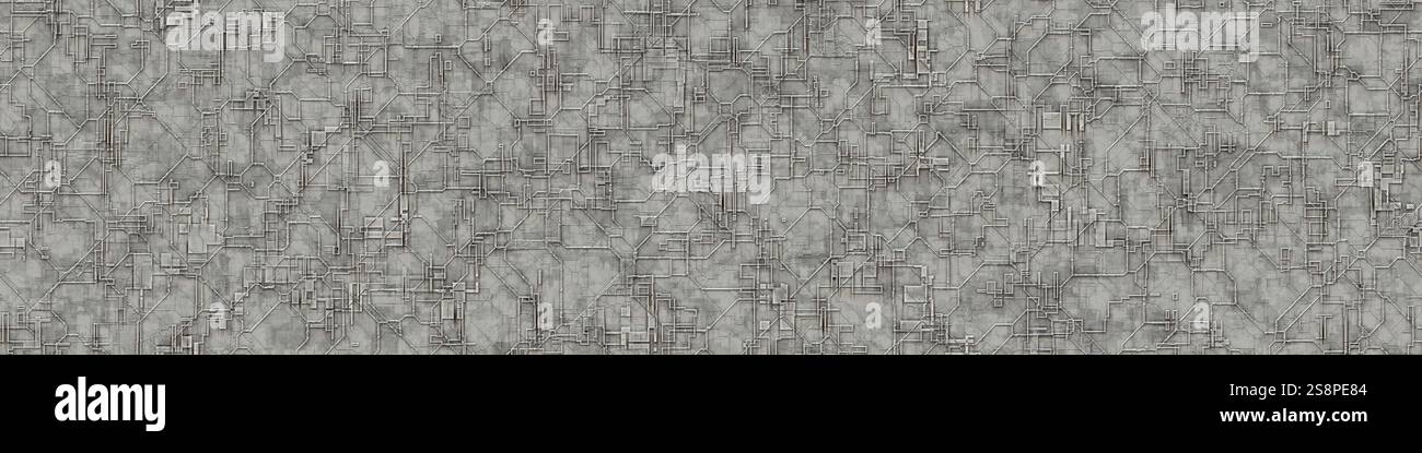 An illustration of a gray techno future science metal background Stock ...