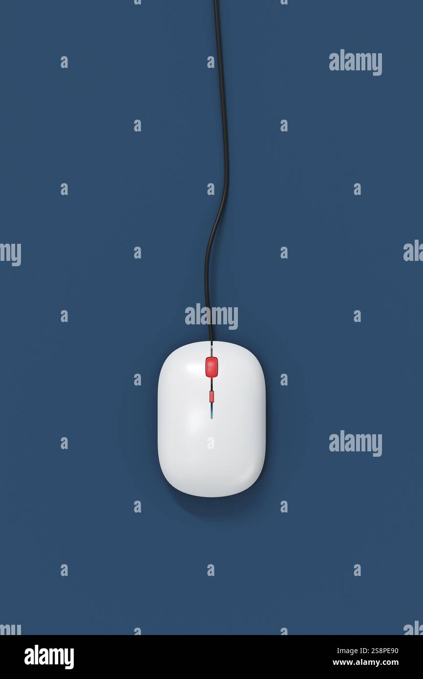 Typical computer mouse object background. 3D illustration Stock Photo ...