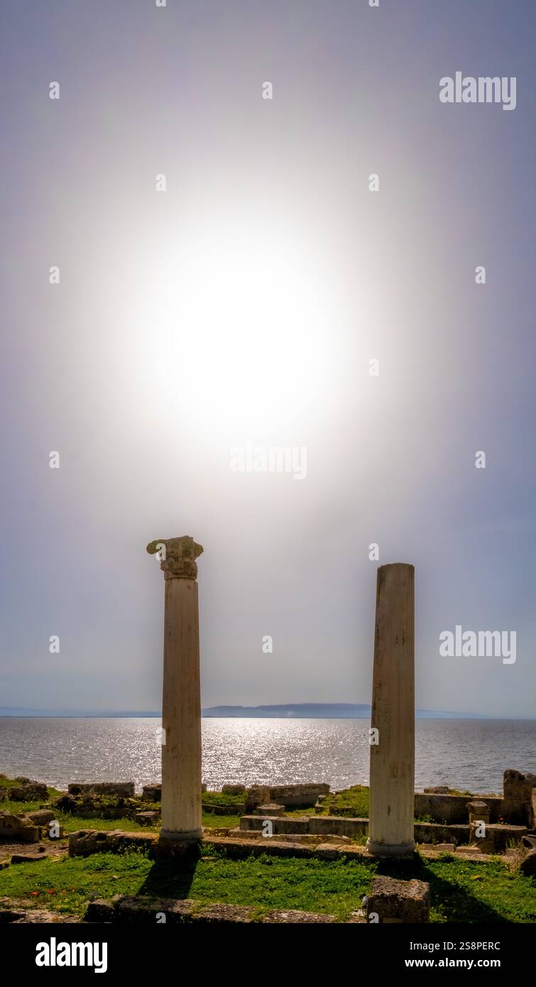 Sinis peninsula and historical ruins and columns, Area archeologica di ...