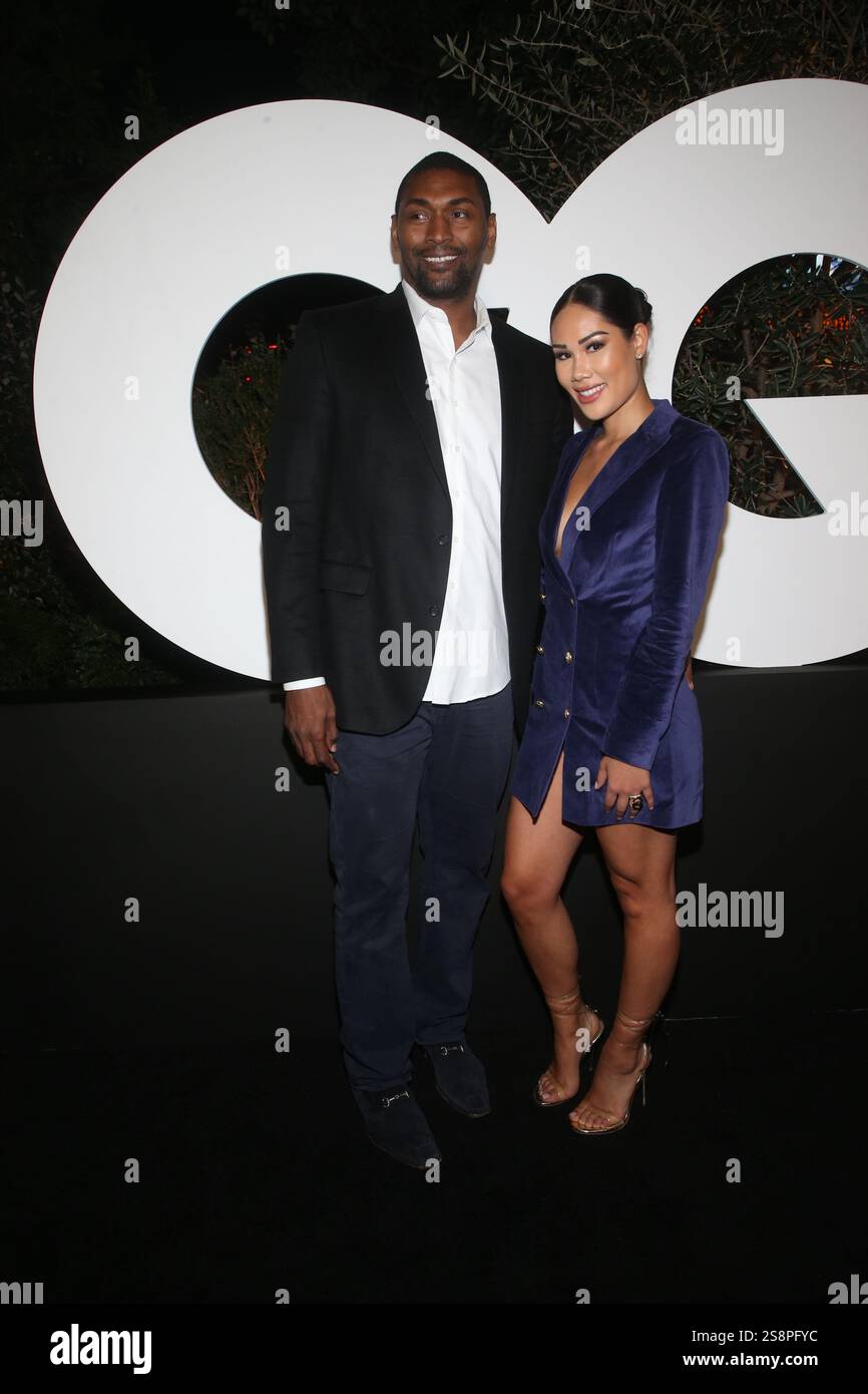 Metta World Peace, Maya Ford attends the 2019 GQ Men of the Year at The ...
