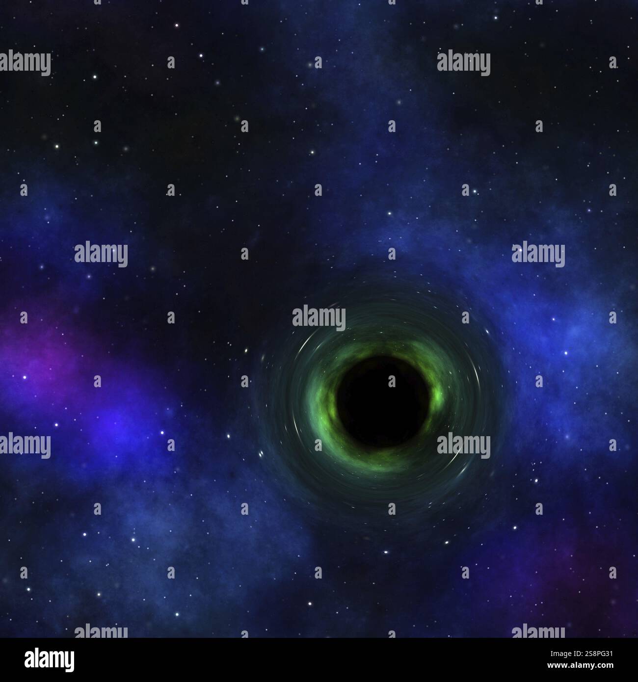 An illustration of a space time warp singularity Stock Photo - Alamy