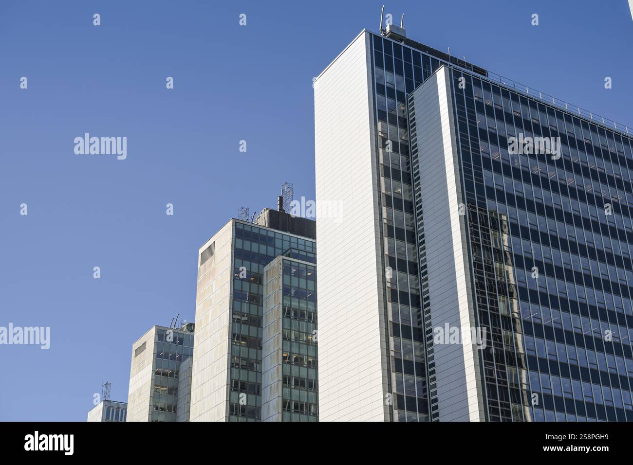Commercial buildings, city centre high-rise buildings, offices ...