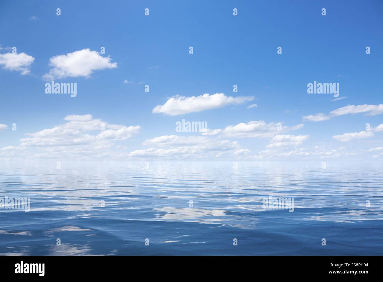 Wide ocean waves horizon background Stock Photo - Alamy