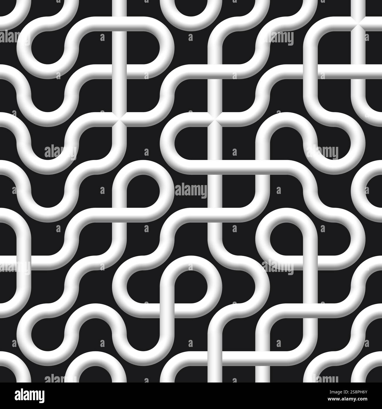 An illustration of an abstract white tubes seamless texture Stock Photo ...