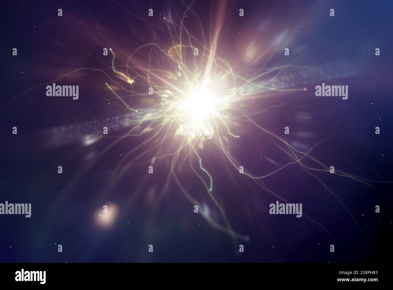 An image of a strange sun in space Stock Photo - Alamy