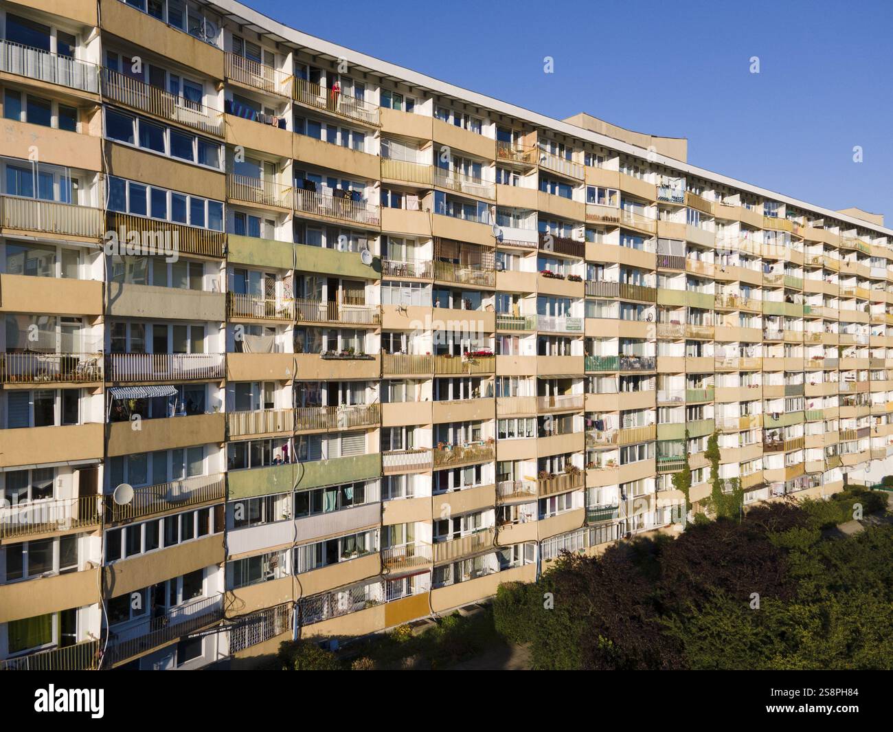 GdaNsk. Postwar block building called falowiec, in the Przymorze ...