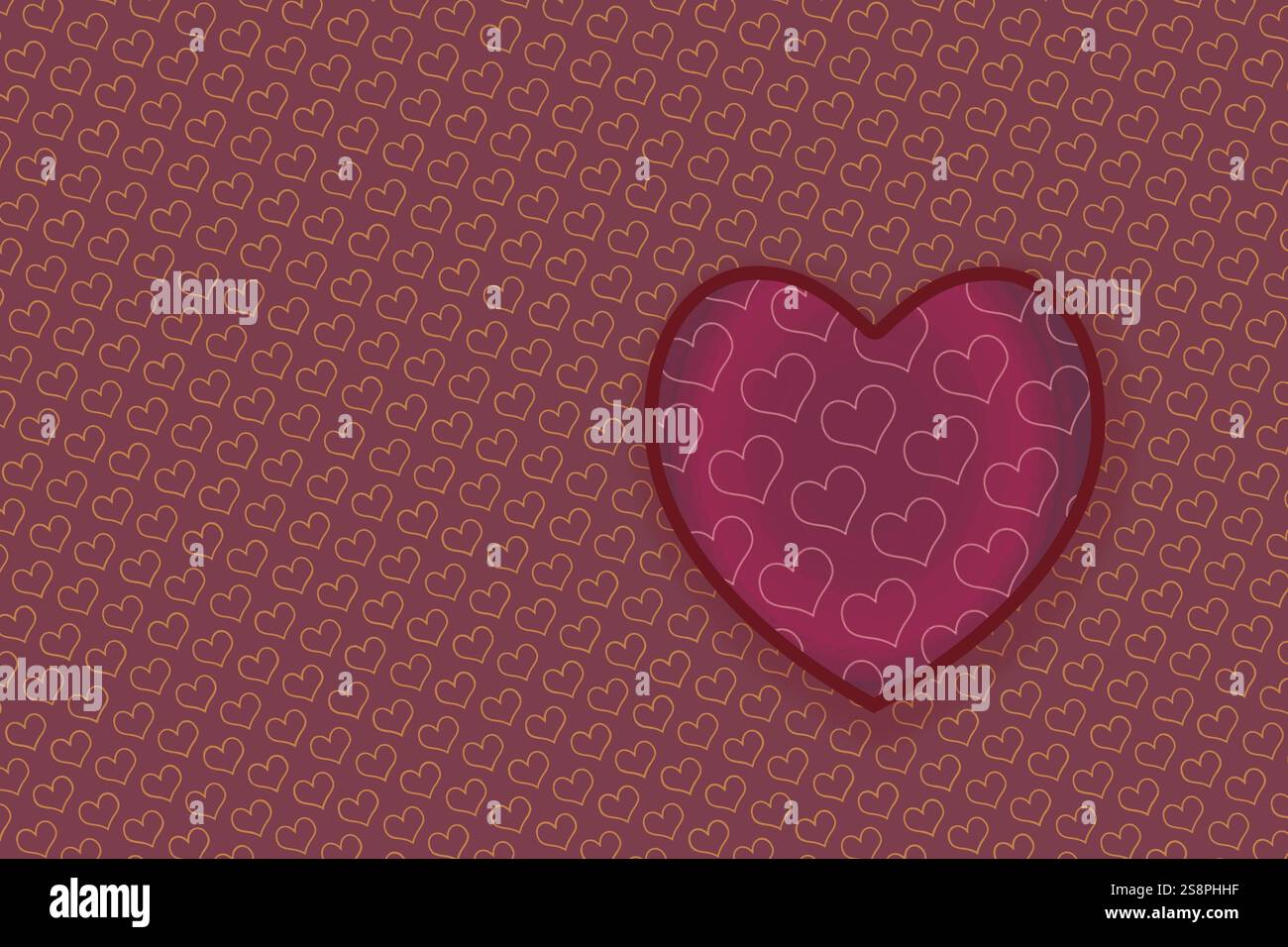 Elegant decorative heart pattern design for fabric, wallpaper, gift ...