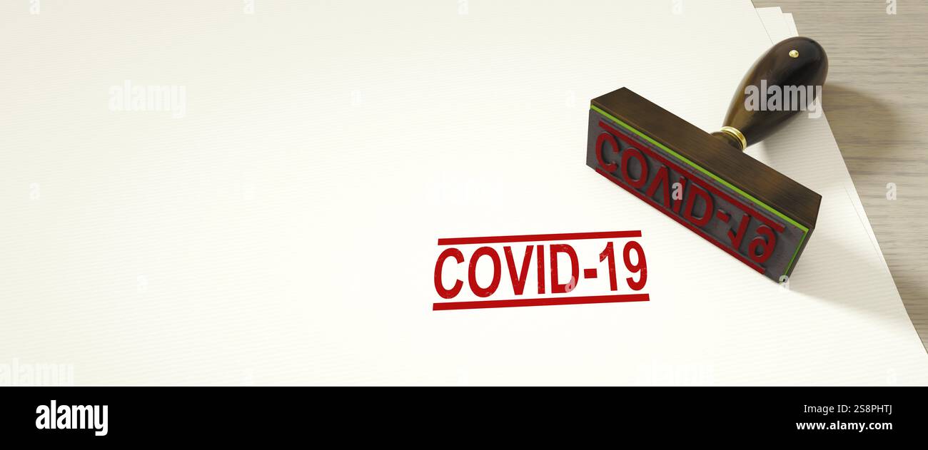 Paper background with a stamp and the word SARS 3D illustration Stock ...