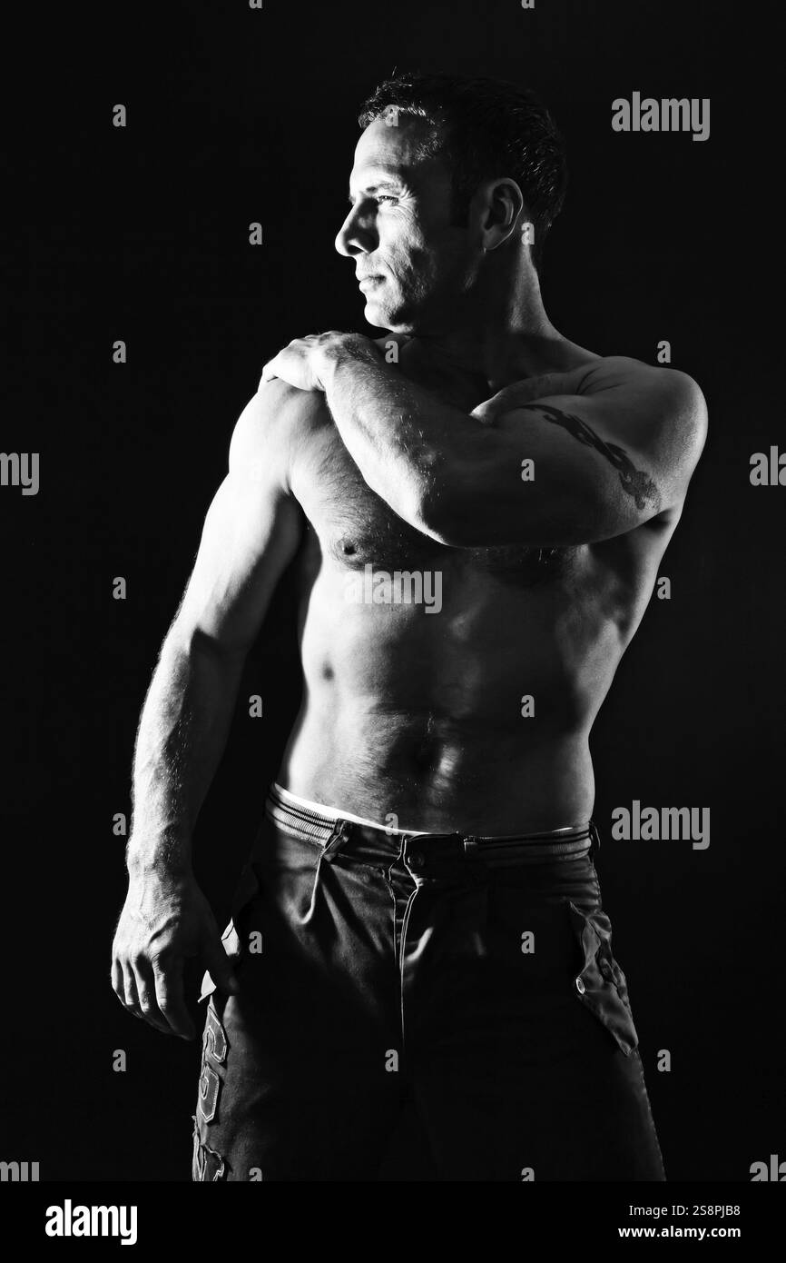 An image of a handsome muscle man Stock Photo - Alamy