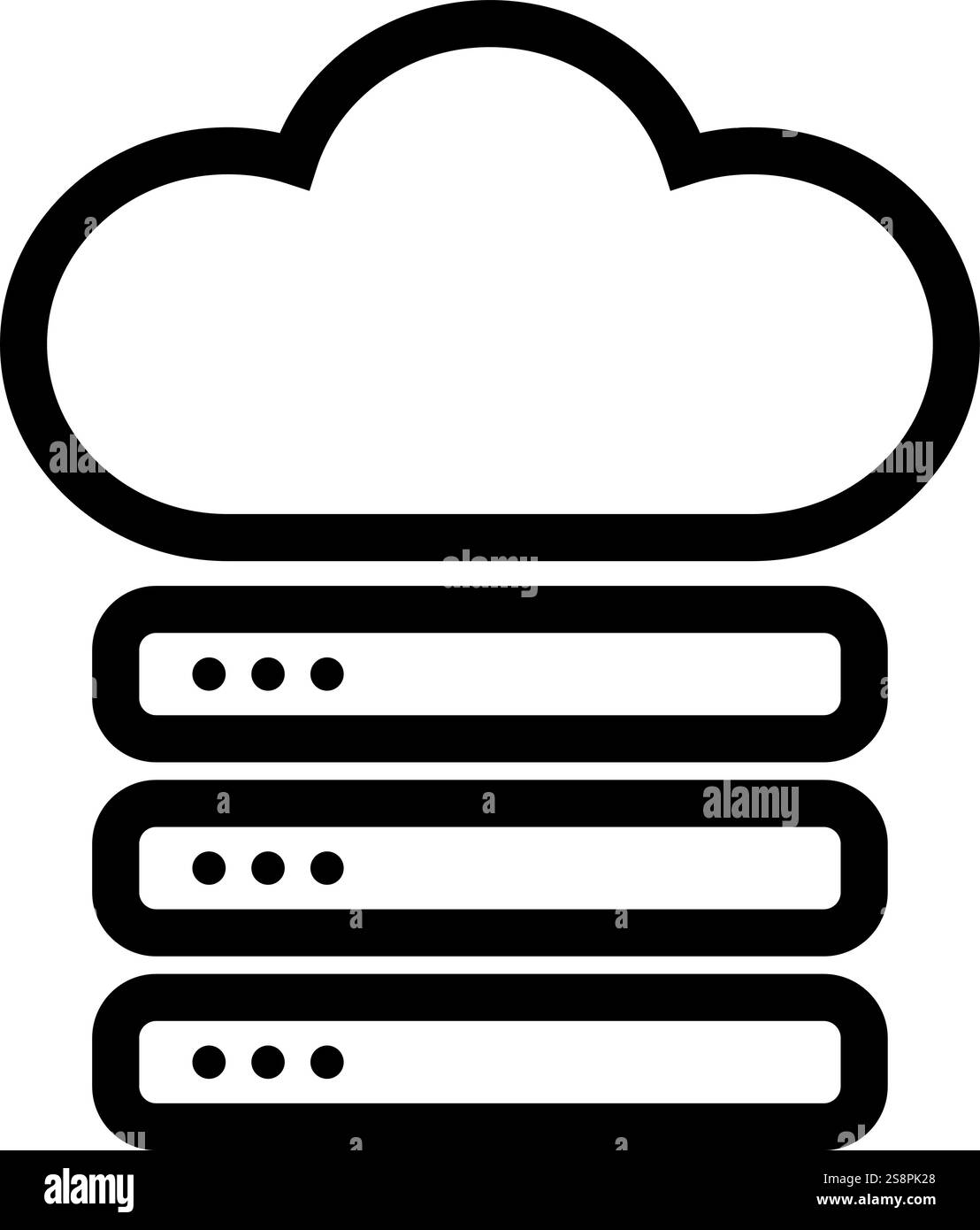 Cloud and Server Data icon vector. Suitable for mobile apps, web apps and print media Stock ...