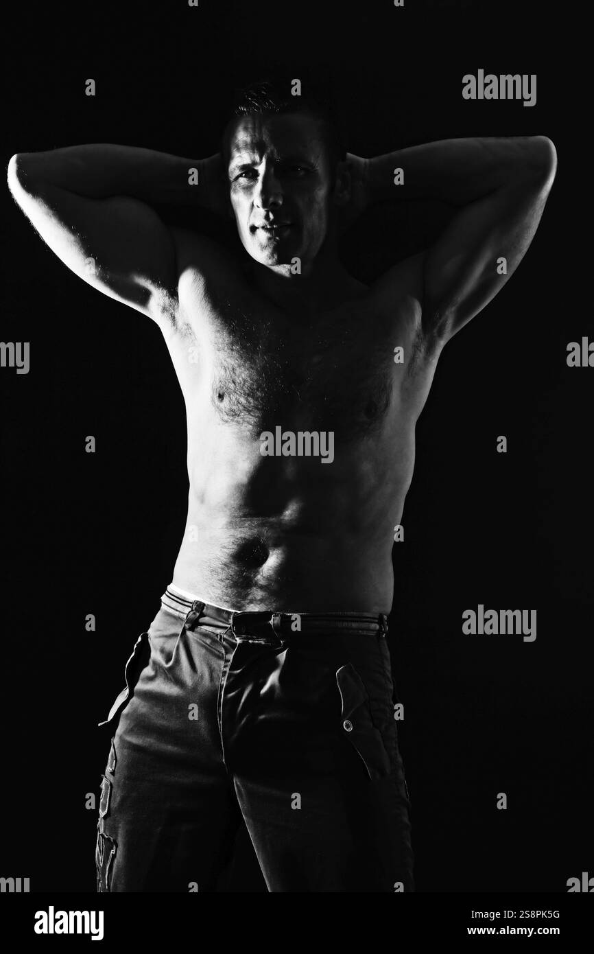 An image of a handsome muscle man Stock Photo - Alamy