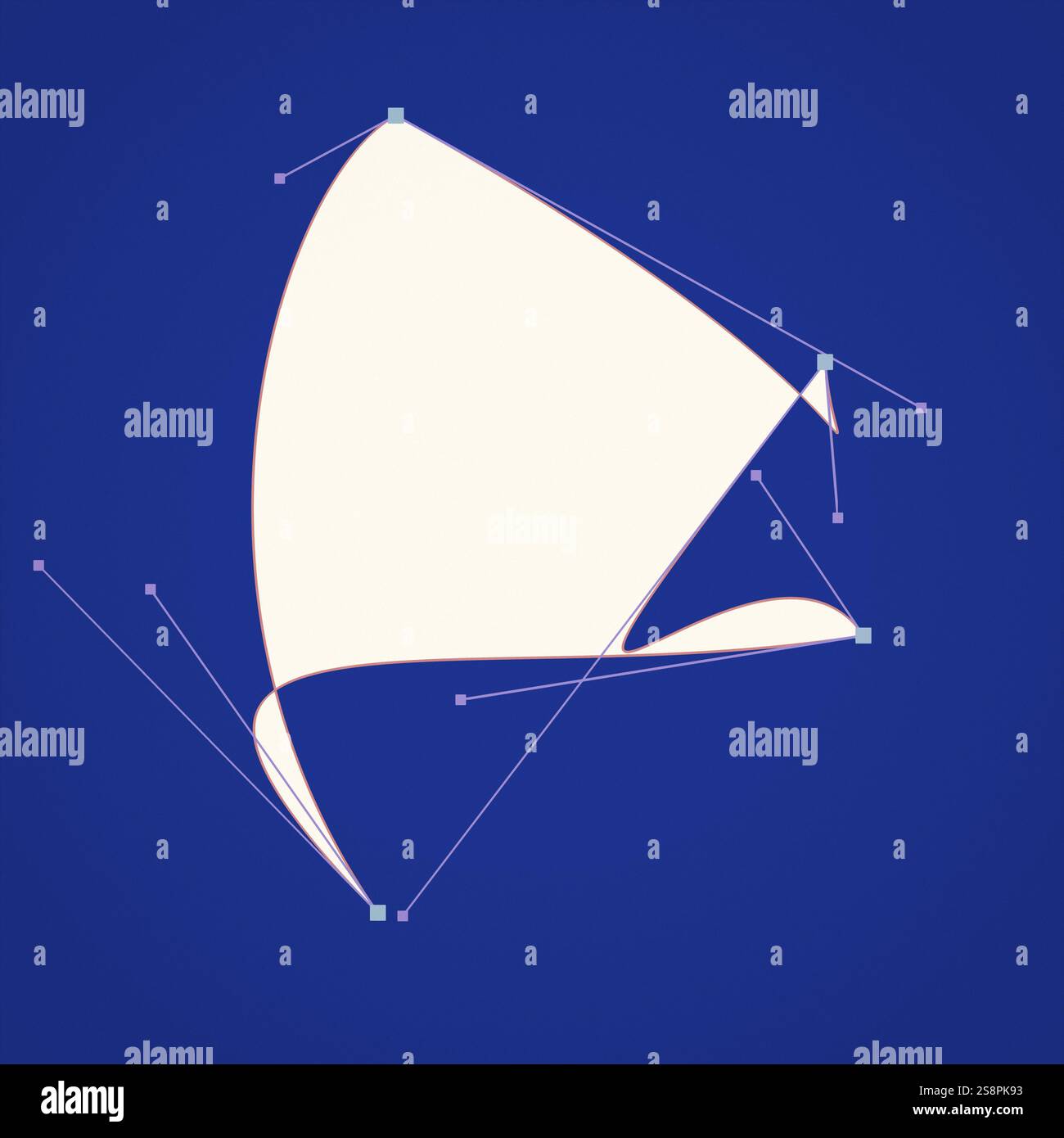 An illustration of a typical Bezier Shape Stock Photo - Alamy
