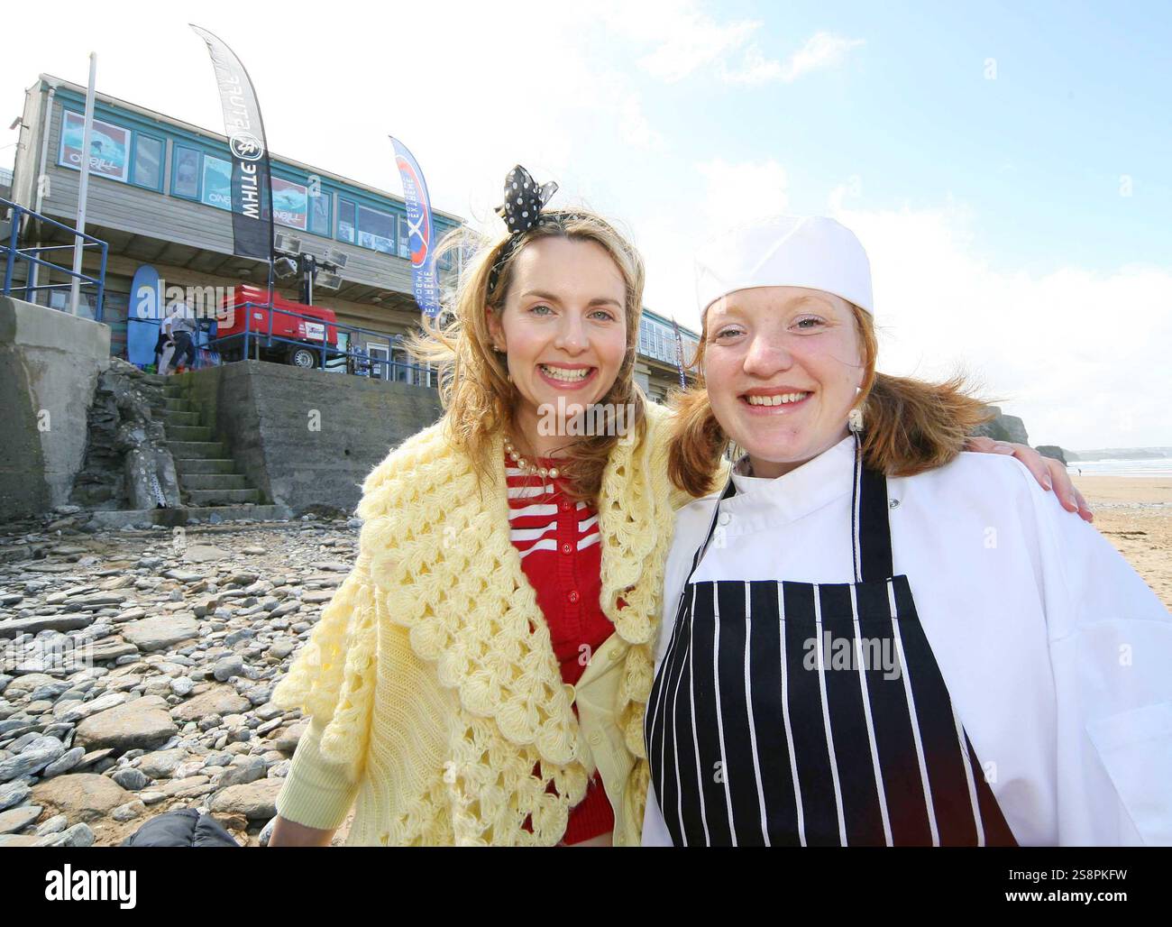 Debra Stephenson with one of Jamie Oliver's trainee chefs Zelah James ...
