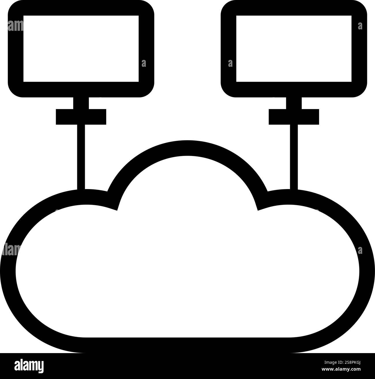 Cloud Network Icon Vector Suitable For Mobile Apps Web Apps And Print