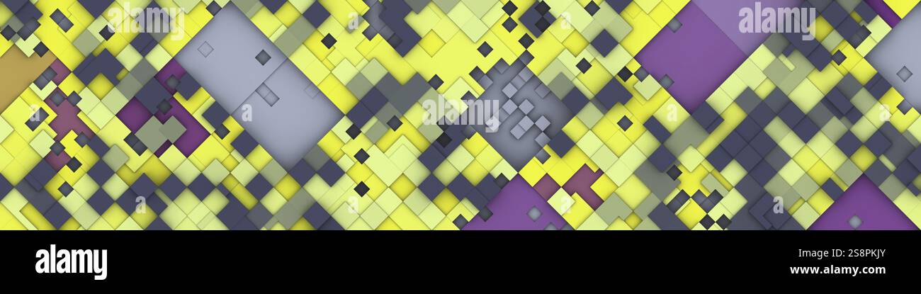 An illustration of a wide modern color tiles background banner Stock ...