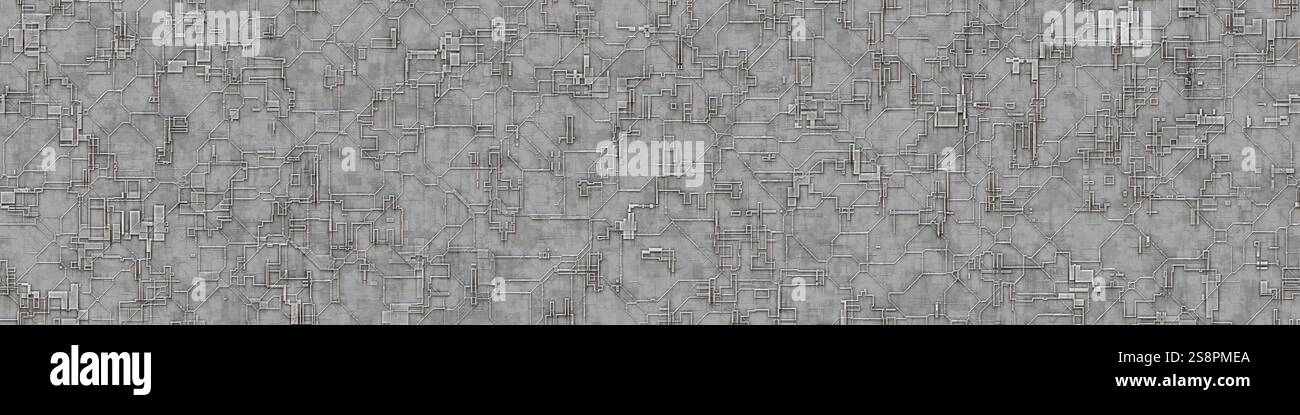 An illustration of a gray techno future science metal background Stock ...