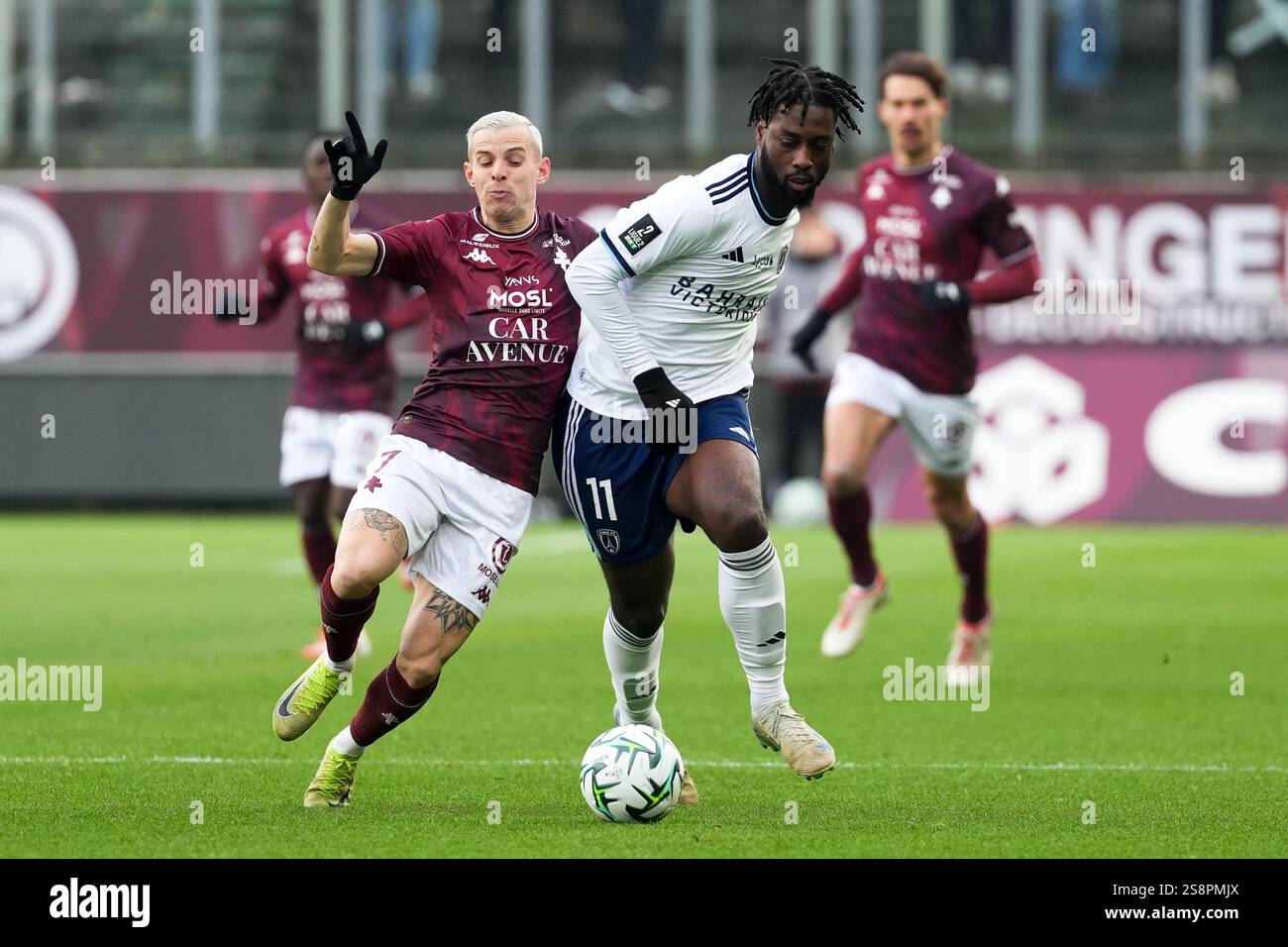 07 Gauthier HEIN (fcm) - 11 Jean-Philippe KRASSO (pfc) during the Ligue ...