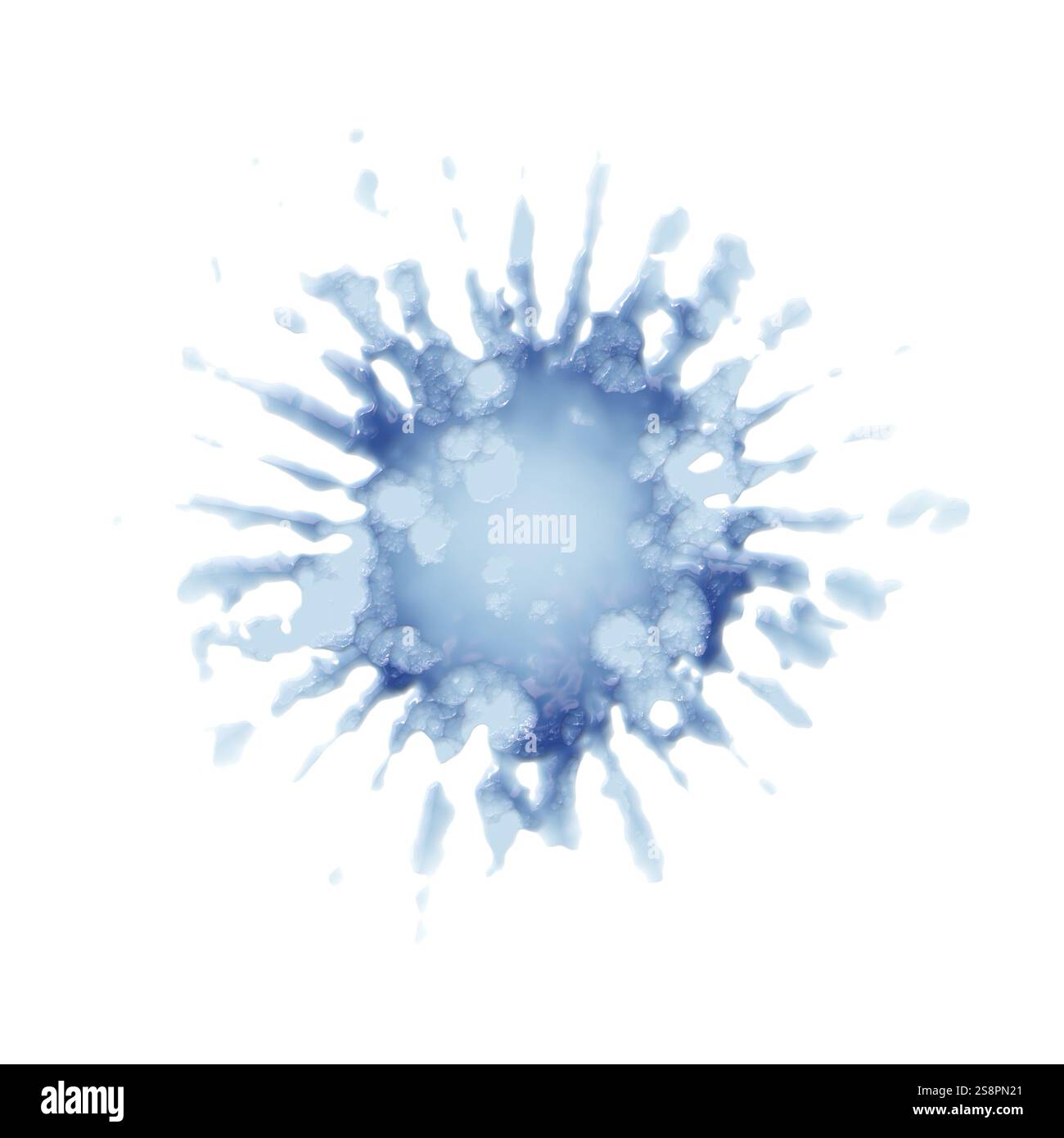 An illustration of a decorative blue splat on white background Stock ...