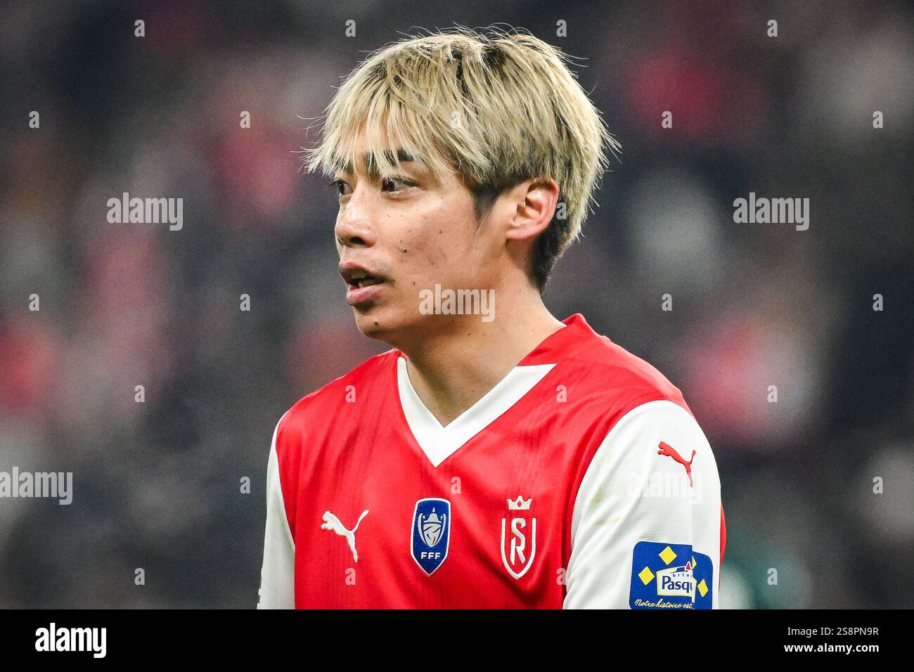 Reims, France. 14th Jan, 2025. Junya ITO of Reims during the French Cup ...