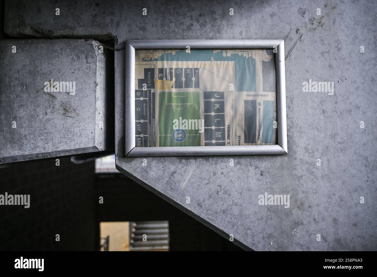 The stadium groundplan of Beerschot VA pictured at the brand new pitch ...