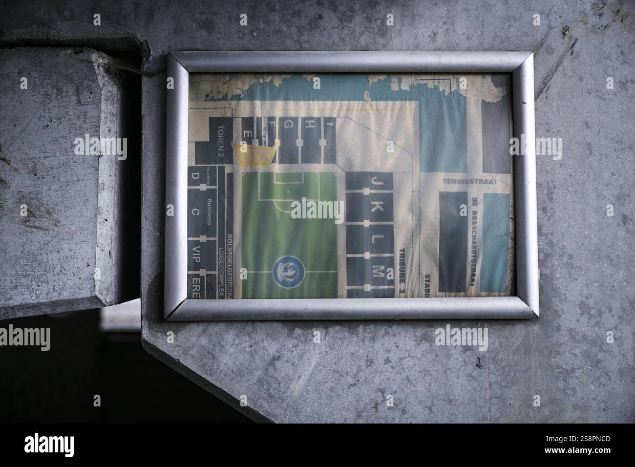 The stadium groundplan of Beerschot VA pictured at the brand new pitch ...