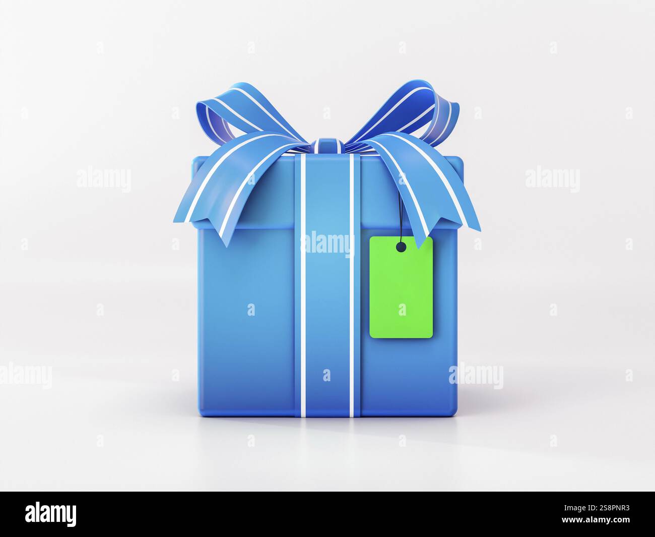 A typical gift box with price tag. 3D illustration Stock Photo - Alamy