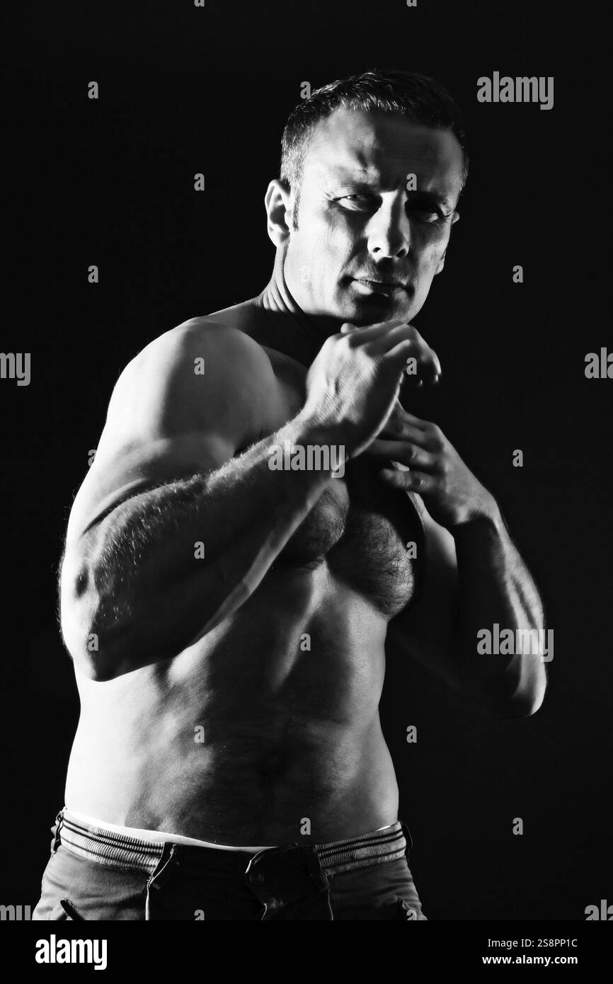 An image of a handsome muscle man Stock Photo - Alamy