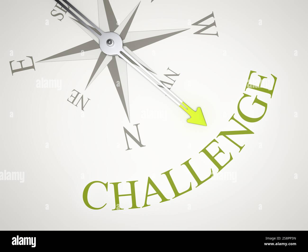 An image of a nice compass with the word challenge Stock Photo - Alamy