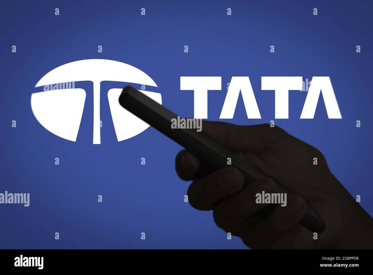 TATA Logo on smartphone, Tata Motors is India's largest automobile ...