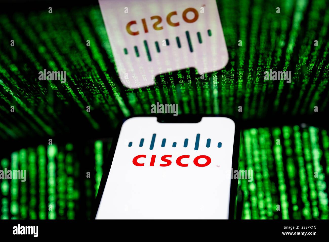 Poland. 22nd Jan, 2025. In this photo illustration, the Cisco logo seen ...