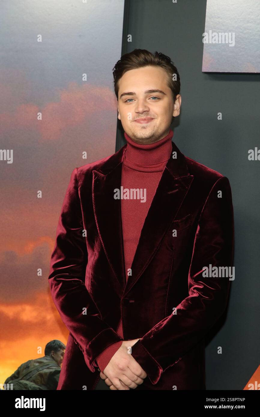 Dean Charles-Chapman at the '1917' film premiere, Arrivals, TCL Chinese Theatre, Los Angeles ...