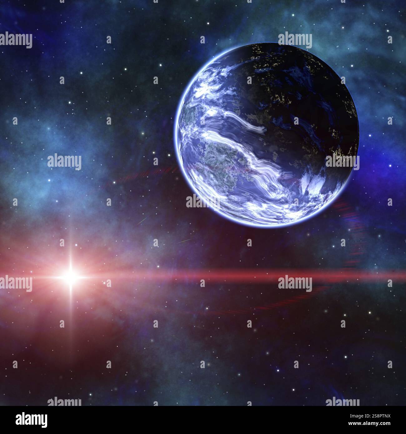 An illustration of a science fiction space art Stock Photo - Alamy