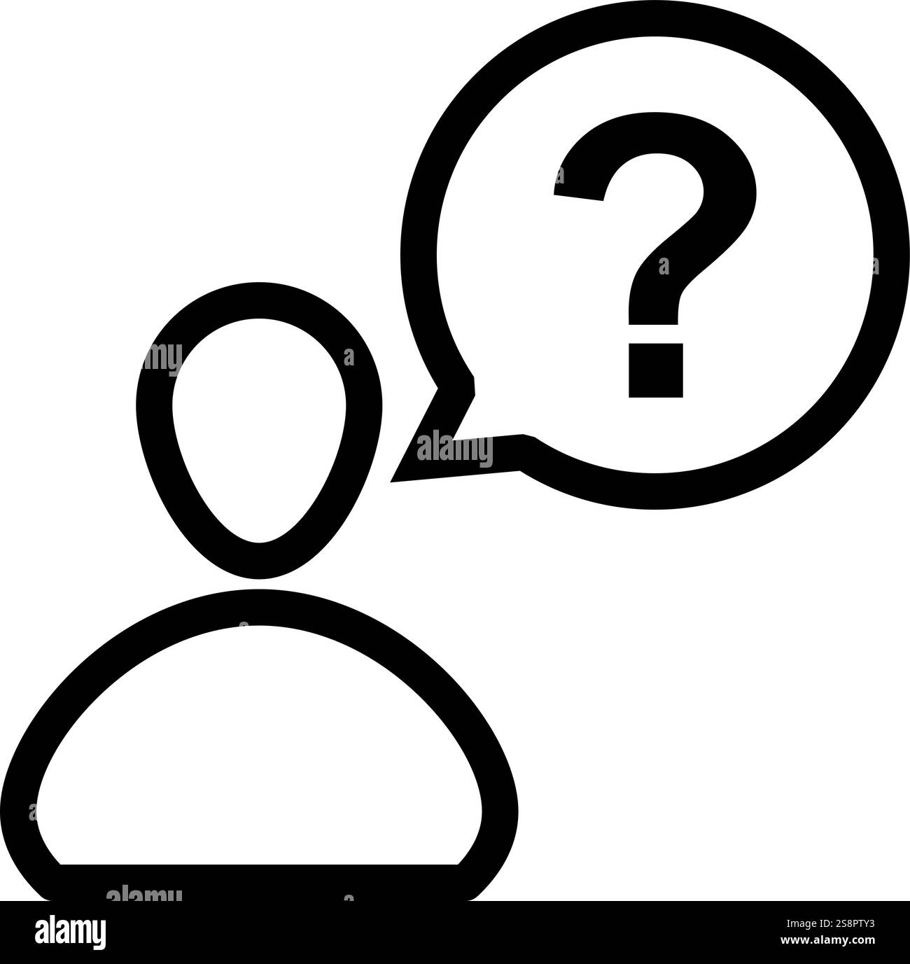 Customer Question icon vector. Suitable for mobile apps, web apps and ...