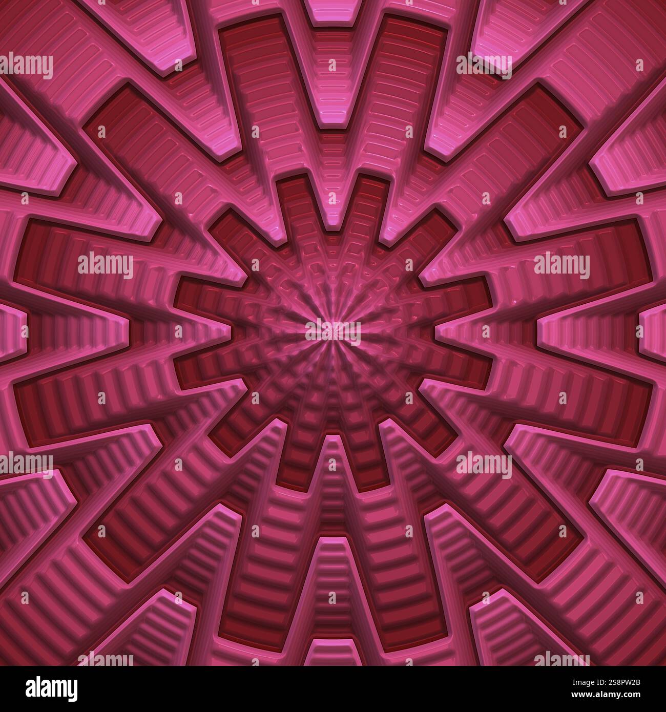 An abstract red pattern 3D illustration Stock Photo - Alamy