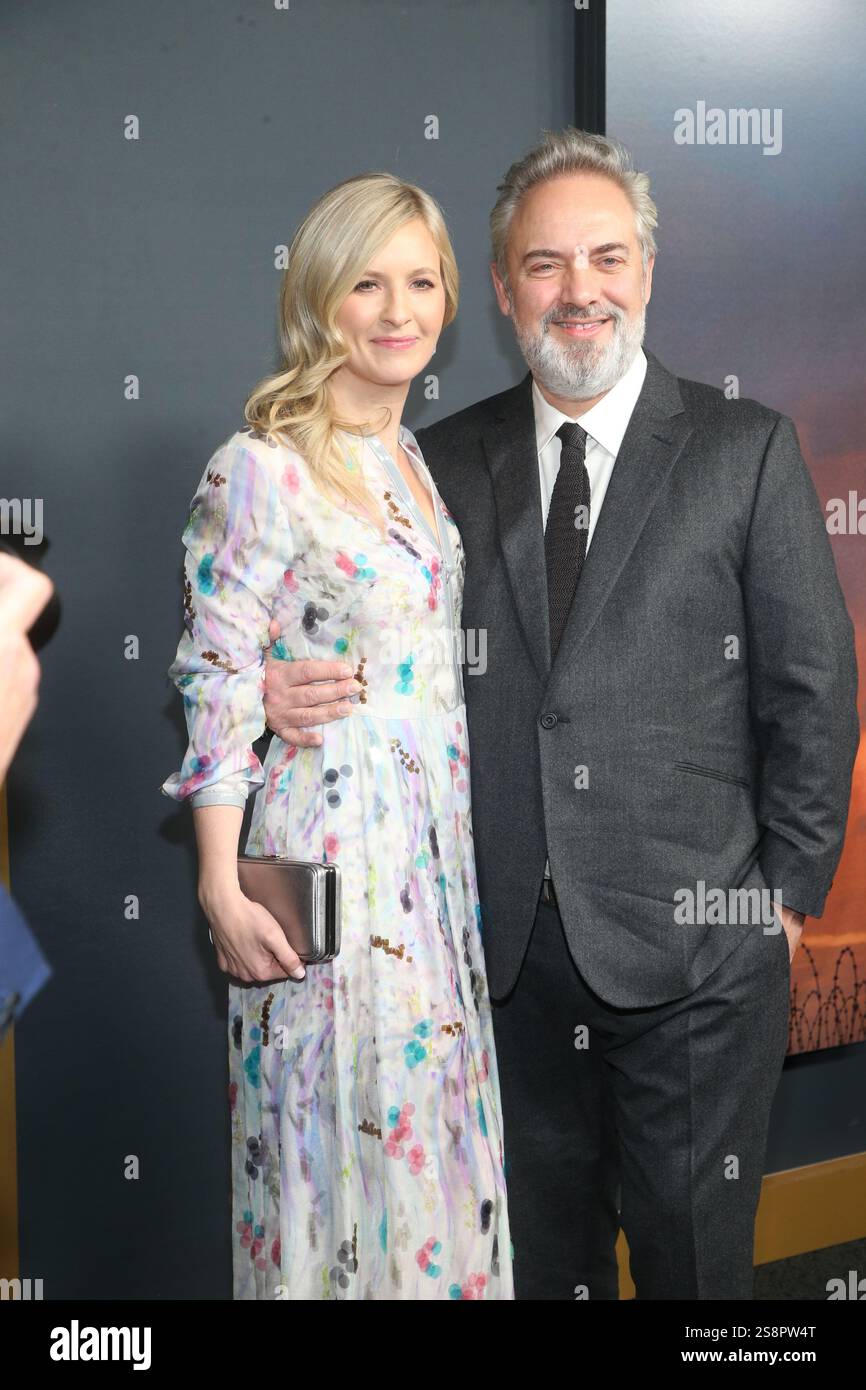 Sam Mendes and Alison Balsom at the '1917' film premiere, Arrivals, TCL ...