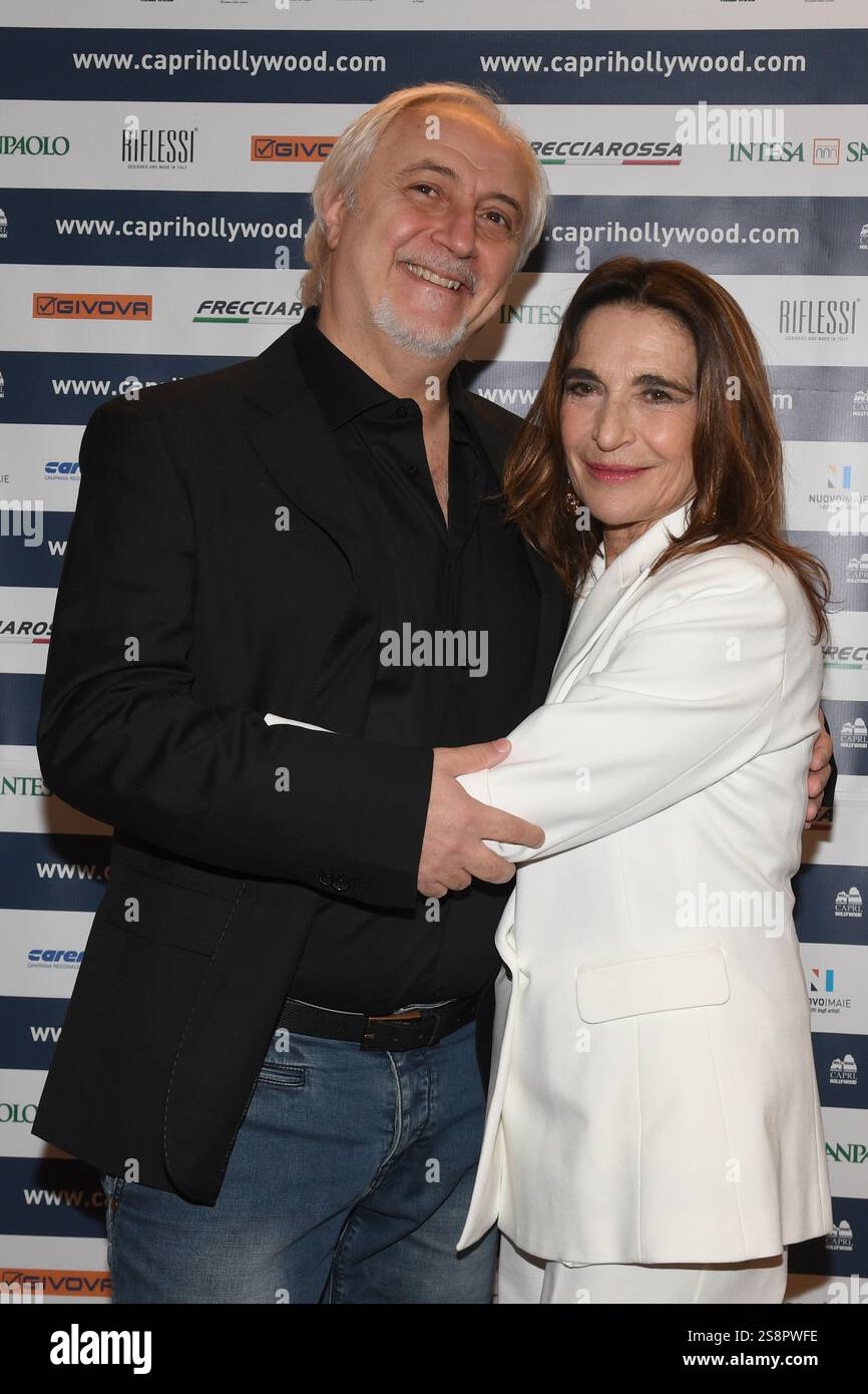 CAPRI, : Lina Sastri, Adriano Pennino- attends the Capri, Hollywood ...