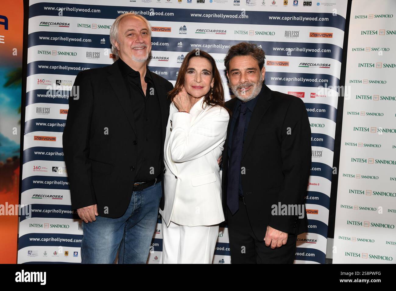 CAPRI, : Lina Sastri, Adriano Pennino,Marco Leonardi - attends the ...