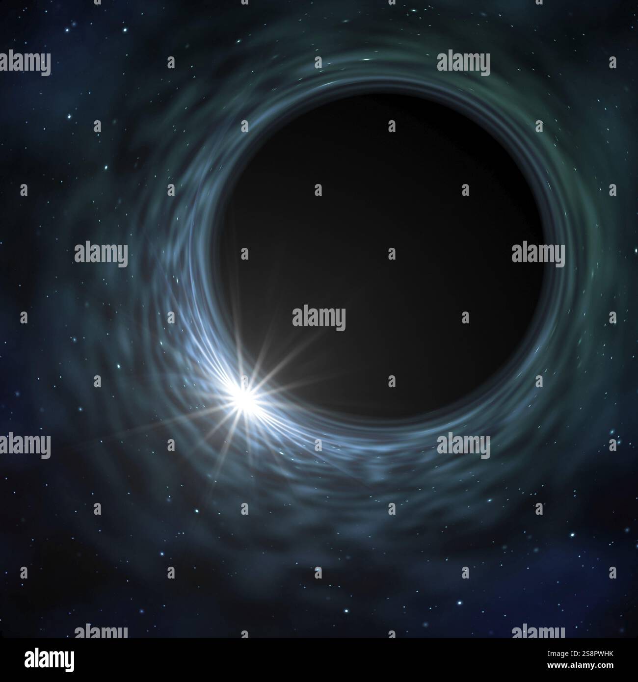 An illustration of a space time warp singularity Stock Photo - Alamy
