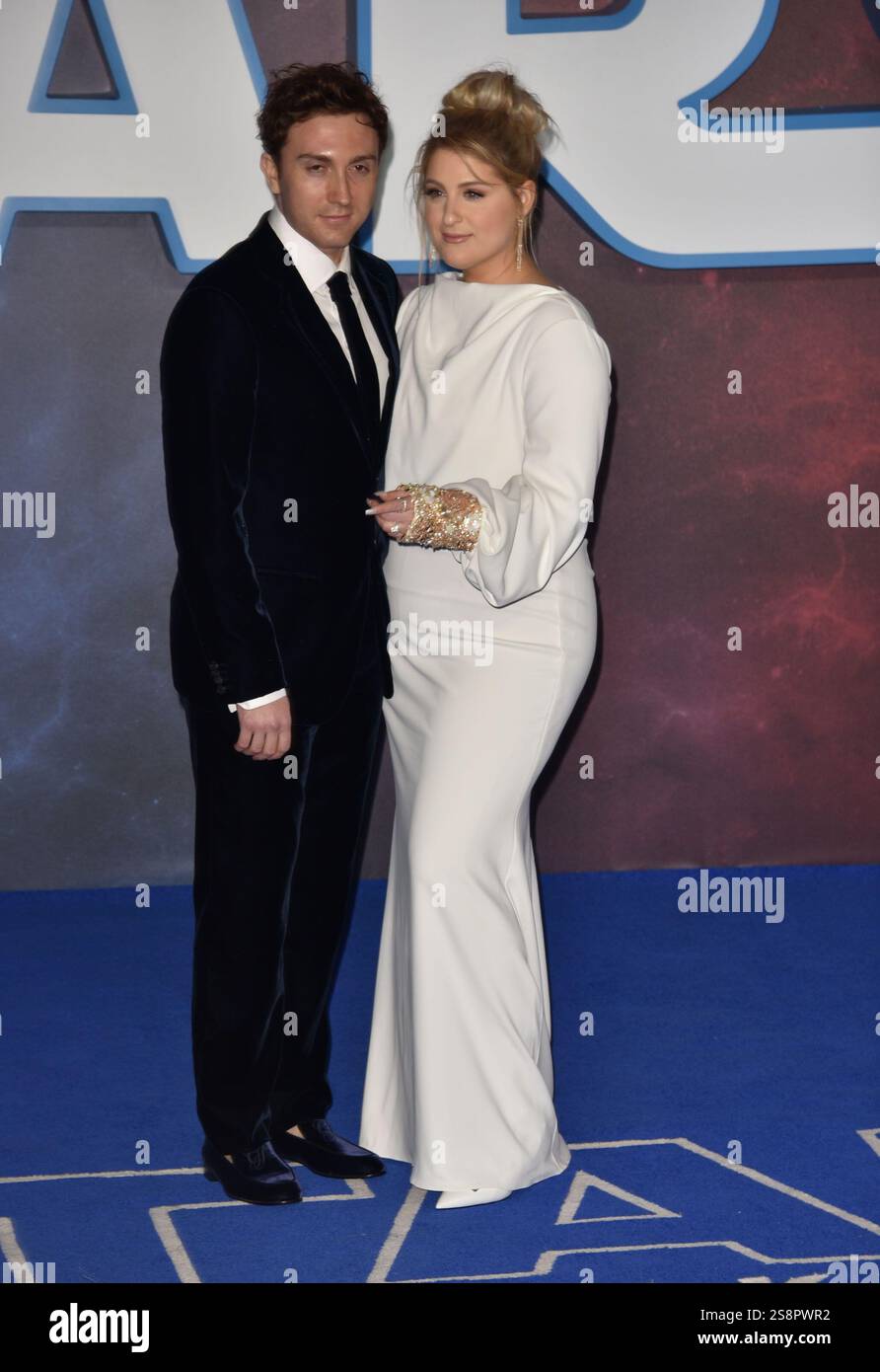 Daryl Sabara and Meghan Trainor attending the Star Wars: THE RISE OF ...