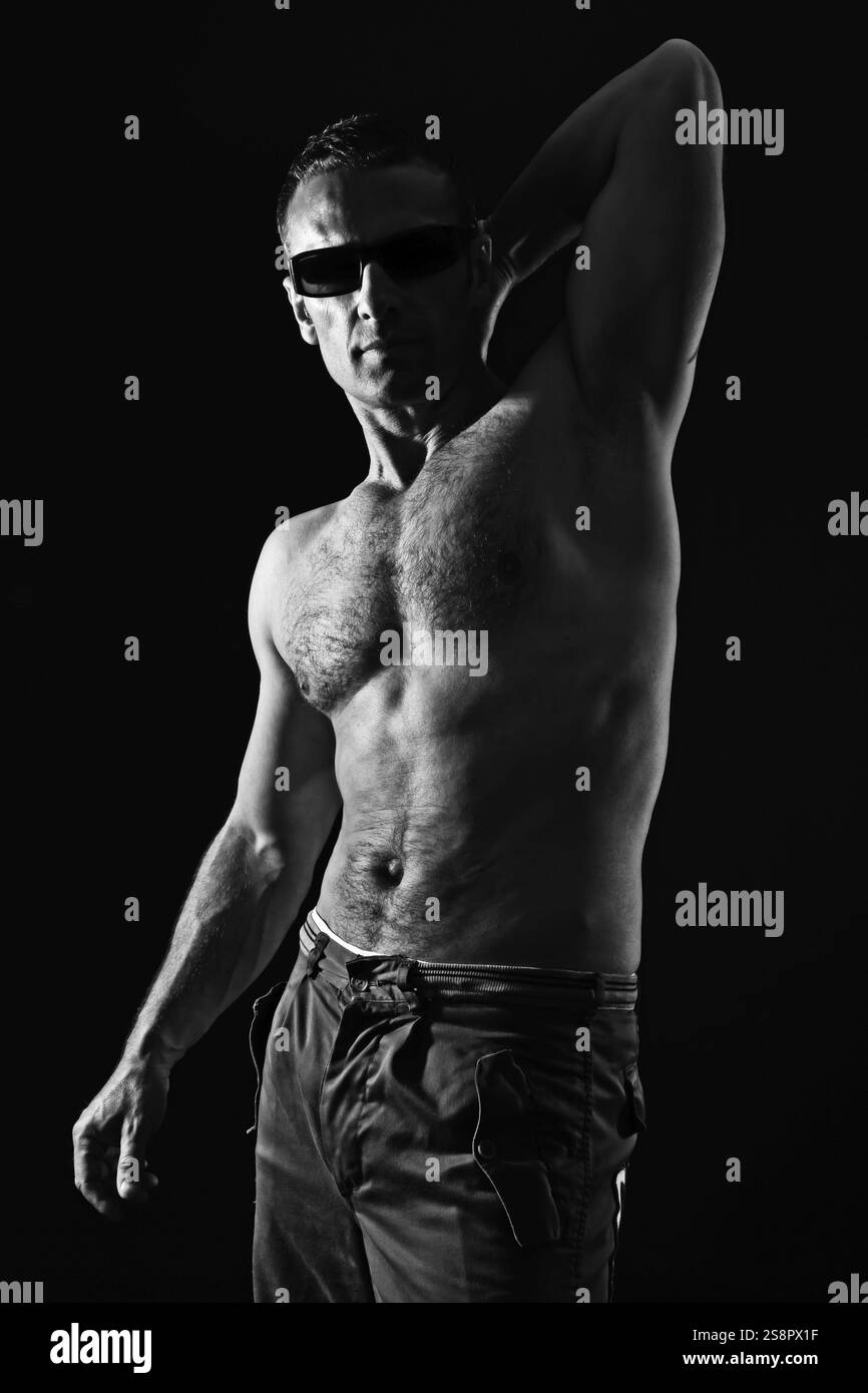 An image of a handsome muscle man Stock Photo - Alamy